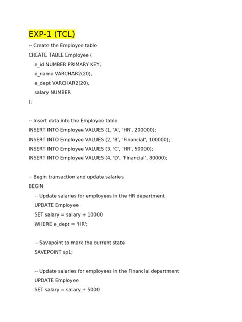 Exp 1 Tcl Pdf Databases Computer Data