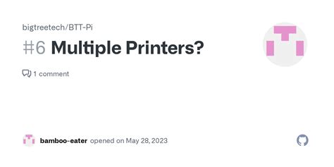 Multiple Printers Issue Bigtreetech BTT Pi GitHub