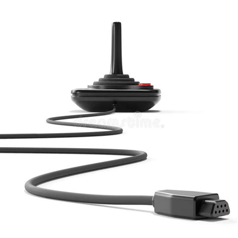 Black Retro Joystick With Red Button Stock Image Image Of Gaming Gameplay 217540807
