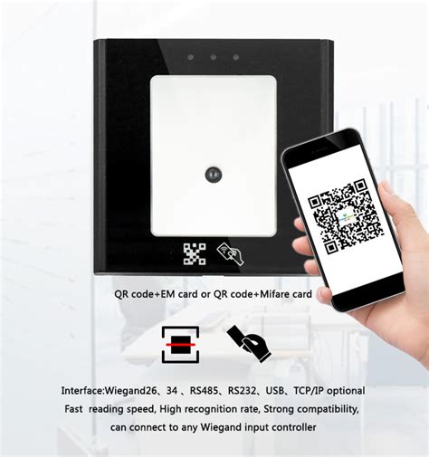 Oem Rs Qr Code Rfid Reader Tcp Ip Qr Barcodes Scanner Turnstile Rfid Security Access Control