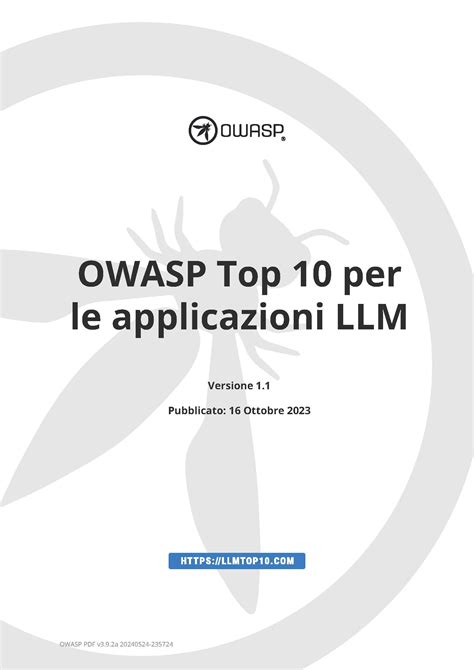 Owasps Llm Top 10 For Llms 2024 V11 Italian