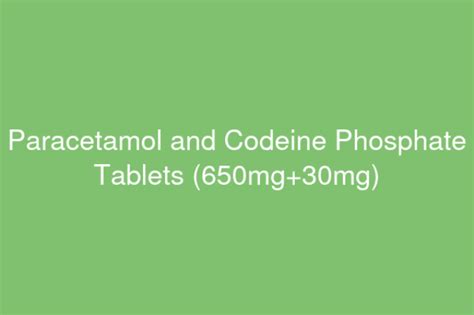Paracetamol And Codeine Tab 650mg 30mg Manufactur Ind Supplier