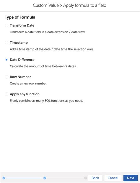 Date Difference Custom Value Deselect