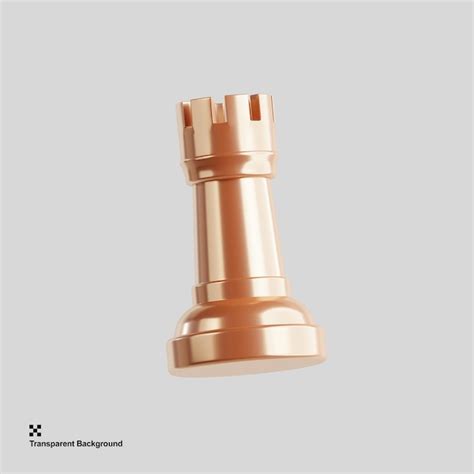 Premium Psd 3d Illustration Of A Rook Chess Piece