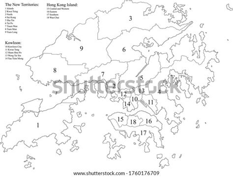 홍콩 특별행정구 지역별표 백색 스톡 벡터 로열티 프리 1760176709 Shutterstock