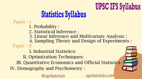 UPSC IFS Statistics Mains Syllabus Complete Paper 1 2 AGRI TUTORIALS