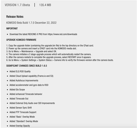 170 Beta Firmware Is Live On Rredkomodo