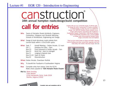 Ppt Lecture 1 Egr 120 Introduction To Engineering Powerpoint Presentation Id755005