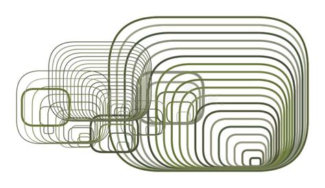 Abstract Colored Geometric Rounded Rectangle Pattern Repeat Decoration Art And Backdrop Stock