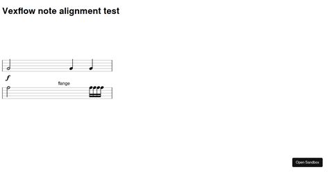 Raw Vexflow Test Codesandbox