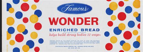 Vintage Bread Wrapper Wonder Famous 12oz Dated 1959 Rye New York New O Mistercola