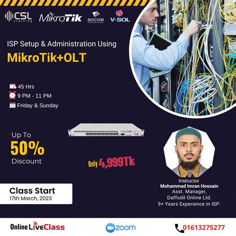 Csl Training On Linkedin Csltraining Ccna Mikrotik Isp Internet Router Olt Bdcom Vsol