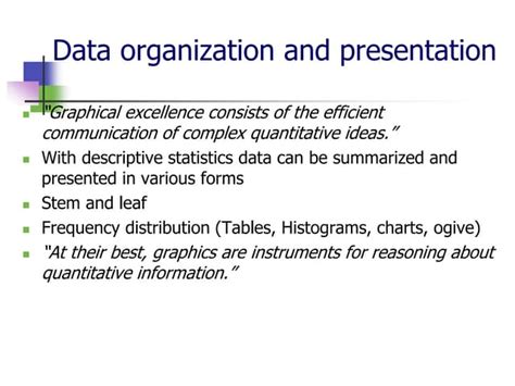 Lecture 3 Data Presentation In Biostatistics Ppt Ppt