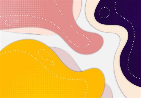 Premium Vector Abstract Doodles Template Design Decorative Colorful Style Overlapping Artwork