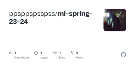 Github Ppsppspsspssml Spring 23 24
