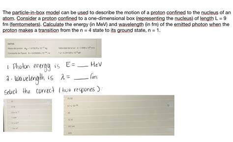 Solved The Particle In Box Model Can Be Used To Describe The Chegg