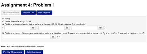 Solved Assignment 4 Problem 1 Previous Problem Problem List