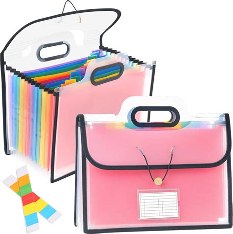 Amazon Com Pack Pockets Expanding File Folder With Handle Accordion File Folder Organizer