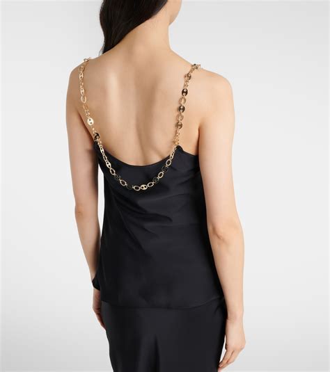 Chain Detail Top In Black Rabanne Mytheresa