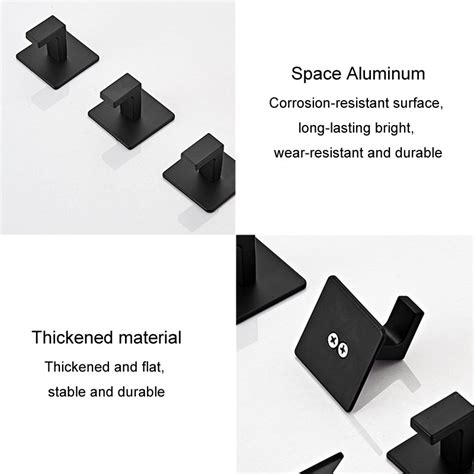 Thickened Solid Hooks Toilet Clothes Hooks Aluminum Free Perforation Wall Clothes Hat Hanger