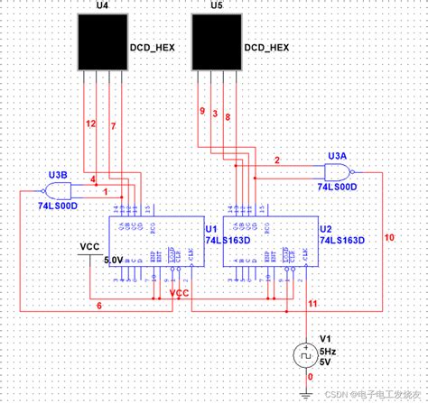数字时钟的设计与仿真数字钟电路设计与仿真完整电路图 Csdn博客