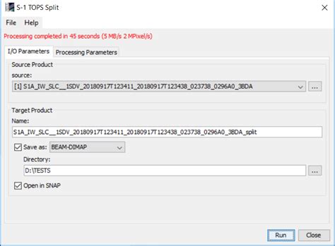 Apply Orbit File Error In S1 Tops Coregistration Microwave Toolbox