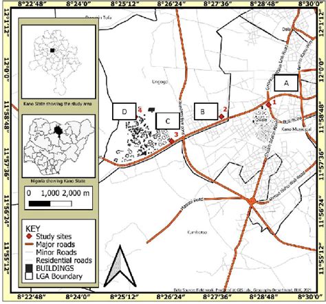Map Of Sampling Area A B C And D Download Scientific Diagram