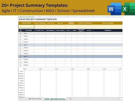 Project Summary Templates Agile ǀ IT ǀ Construction ǀ NGO ǀ babe ǀ Spreadsheet Etsy Project Summary Templates Agile ǀ IT ǀ Construction ǀ NGO ǀ babe ǀ Spreadsheet Etsy