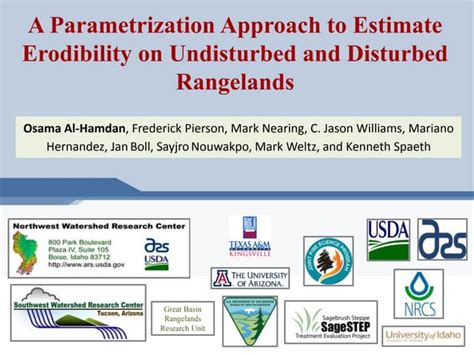 A Parametrization Approach To Estimate Erodibility Ppt