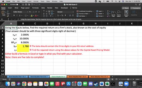 Solved Excel File Edit View Insert Format Tools Data Window