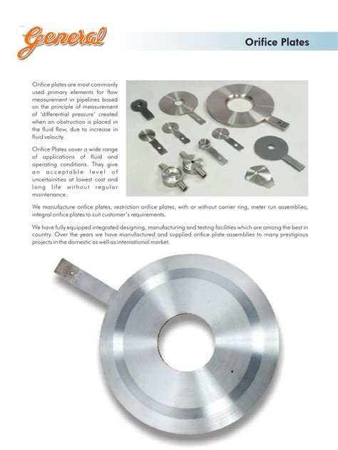 Restrictive Orifice Pdf Flow Measurement Hydraulics