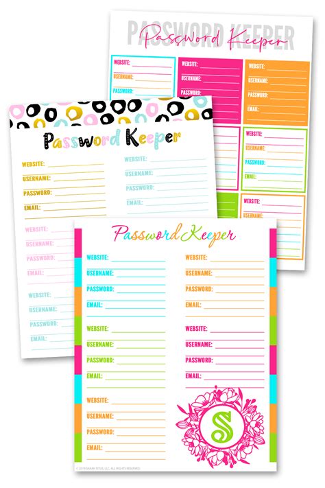 Password Keepers And Logs 35 Pages Sarah Titus