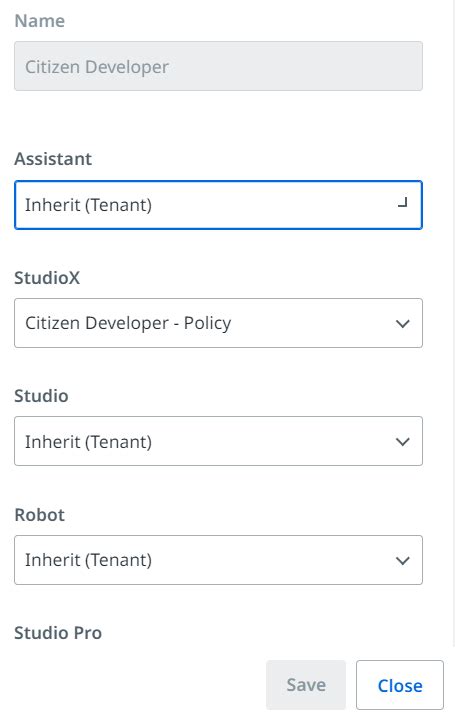 block users through automation ops policy for create unattended robot automation ops