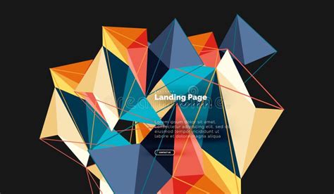 Polygonal Geometric Design Abstract Shape Made Of Triangles Trendy Background Stock Vector