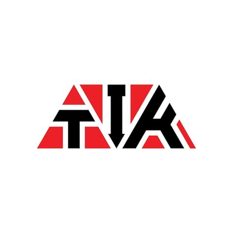 TIK Triangle Lettre Logo Design Avec La Forme Du Triangle TIK Design De