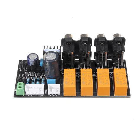 Audio Input Signal Selector Relay Board Signal Switching Amplifier Board Rca For Speakers