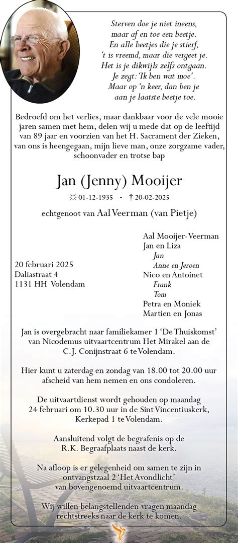 Dhr J Mooijer Nieuw Volendam