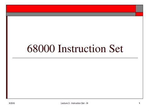 Ppt 68000 Instruction Set Powerpoint Presentation Free Download Id 3626453
