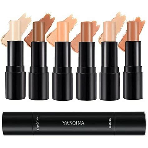 2023 업그레이드 컨투어 스틱 6가지 색상 컨실러 하이라이터 2 In 1 더블 헤드 크림 브론저 방수 전문 페이스 메이크업 242583 티몬