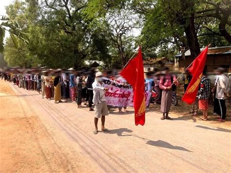 ဘုတလင်မြို့နယ်တွင် ဗကသ ကျောင်းသားများက စစ်အာဏာရှင် ဆန့်ကျင်ရေး ချီတက