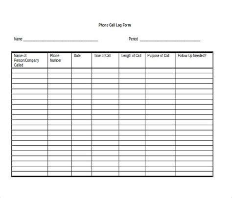 29 Word Log Templates Free Download