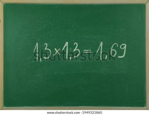 Multiplication Numbers Decimal Notation Example Mathematics Foto Stock