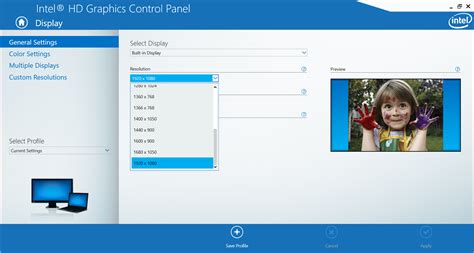 how to set a custom resolution in windows 10