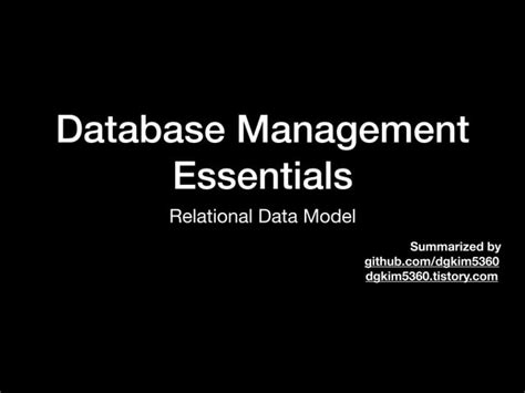 Database Management Essentials Module 3 Relational Data Model Ppt