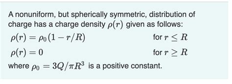 Solved A Find The Total Charge Contained In The Charge Chegg Com