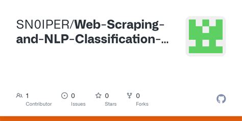 Github Sn0iperweb Scraping And Nlp Classification Project