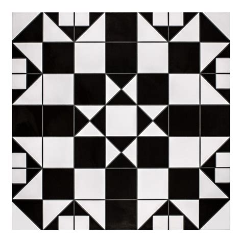 Victorian Black And White Traditional Pattern Ceramic Wall And Floor T