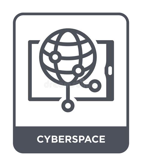 Cyberspace Icon In Trendy Design Style Cyberspace Icon Isolated On