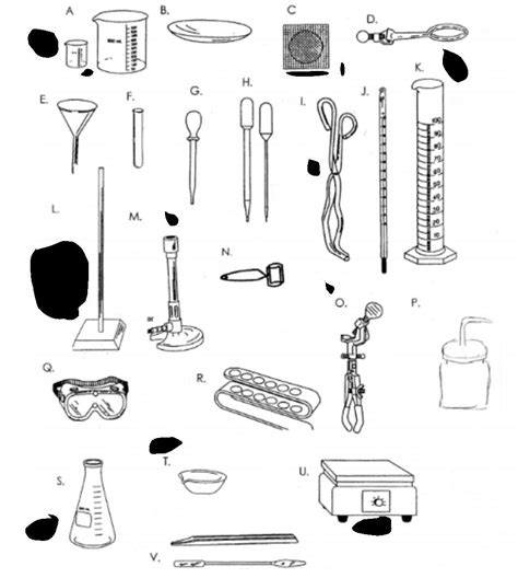 Identify Each Of The Pieces Of Laboratory Equipment Match The Correct Letter To The Appropriate