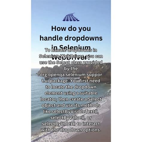 How Do You Handle Dropdowns In Selenium Webdriver Youtube